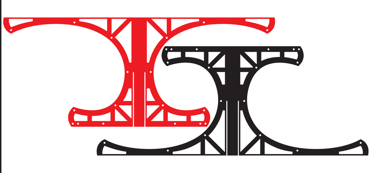 Steel Small Bridge Table CAD Vector Files – Ramsey Customs