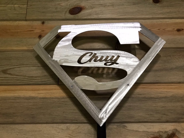 Superman Inspired SuperDad/SuperMom Sign- DXF and SVG of both versions ...